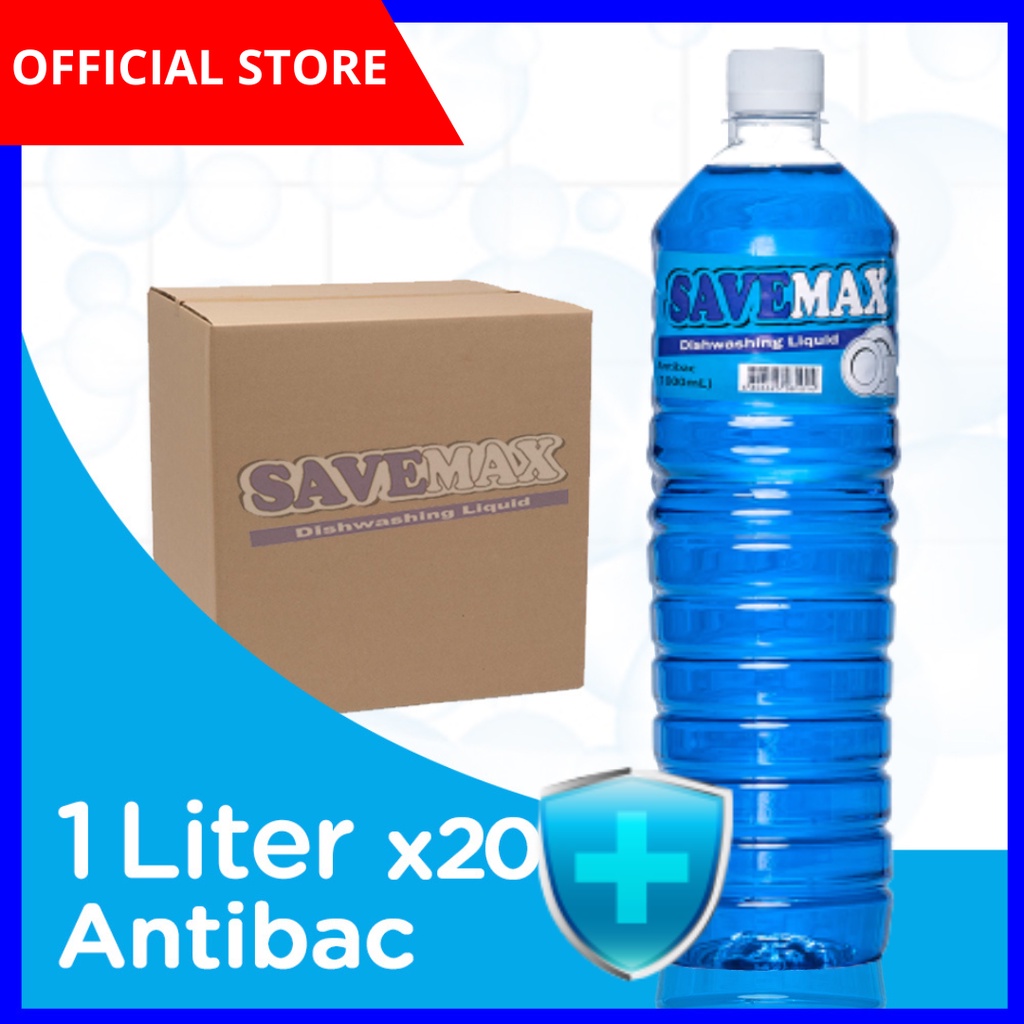 Savemax Dishwashing Liquid 1L x 20 pcs Bottles - Antibac (Blue ...