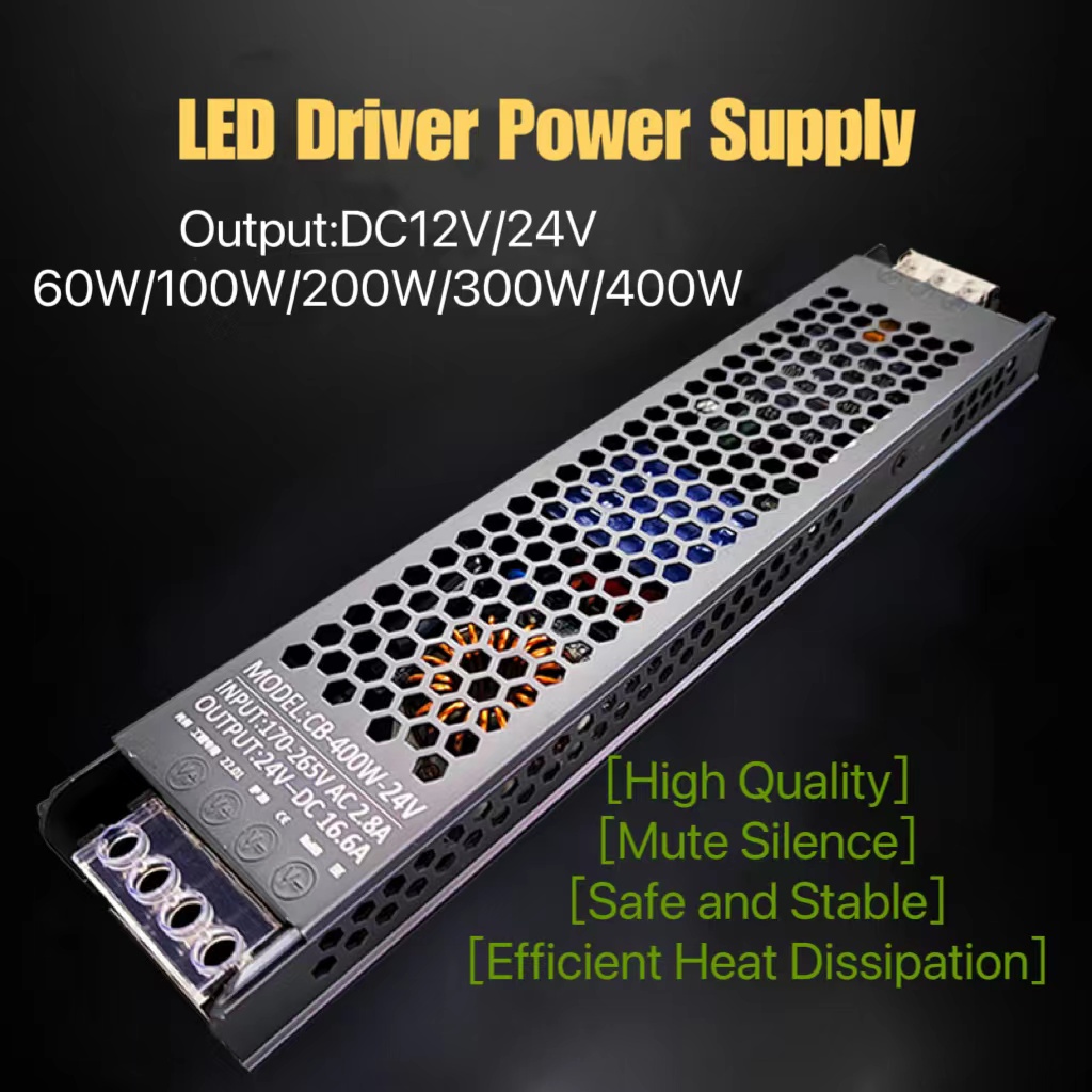 Ultra Thin Power Supply Led Driver DC12V DC24V 100W 200W 300W Lighting ...