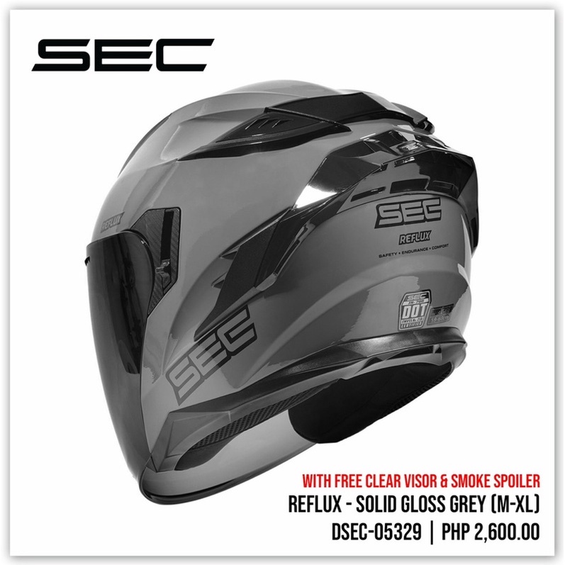 Reflux SEC half face dual visor helmet with FREE CLEAR LENS & SPOILER ...