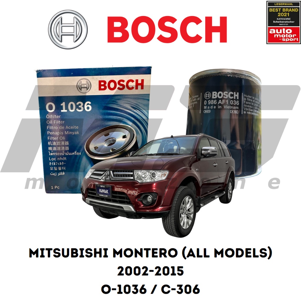 Bosch O-1036 (C-306) Oil Filter set for Mitsubishi Montero 2002-2015 ...