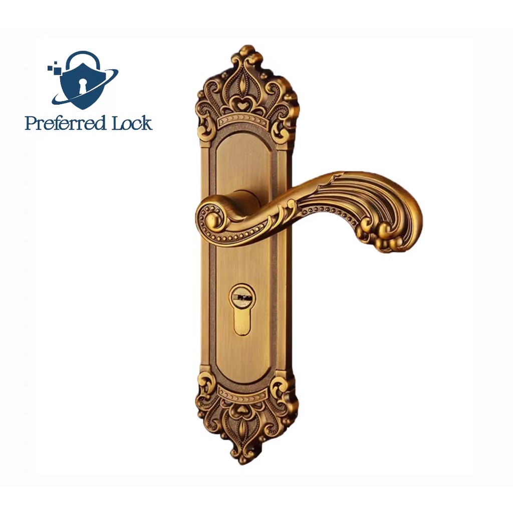 Preferred Lock European Style Full Solid Handle Quiet Security Entrance ...