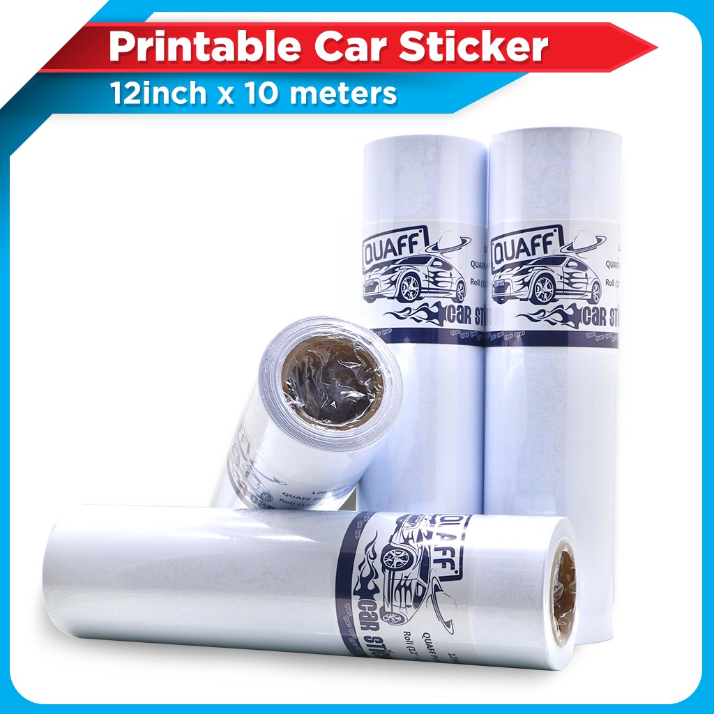Quaff Printable Vinyl Sticker White Glossy & Matte 12 Inches X 10 ...