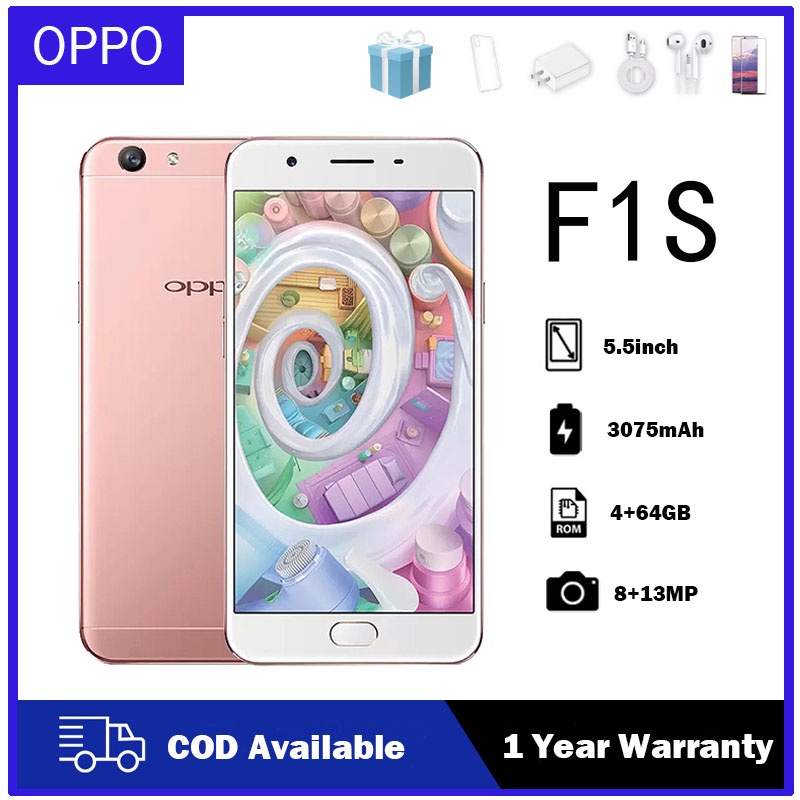 OPPO F1S Cellphone Original 4GB+64GB Brand New Android 8MP+ 13MP ...