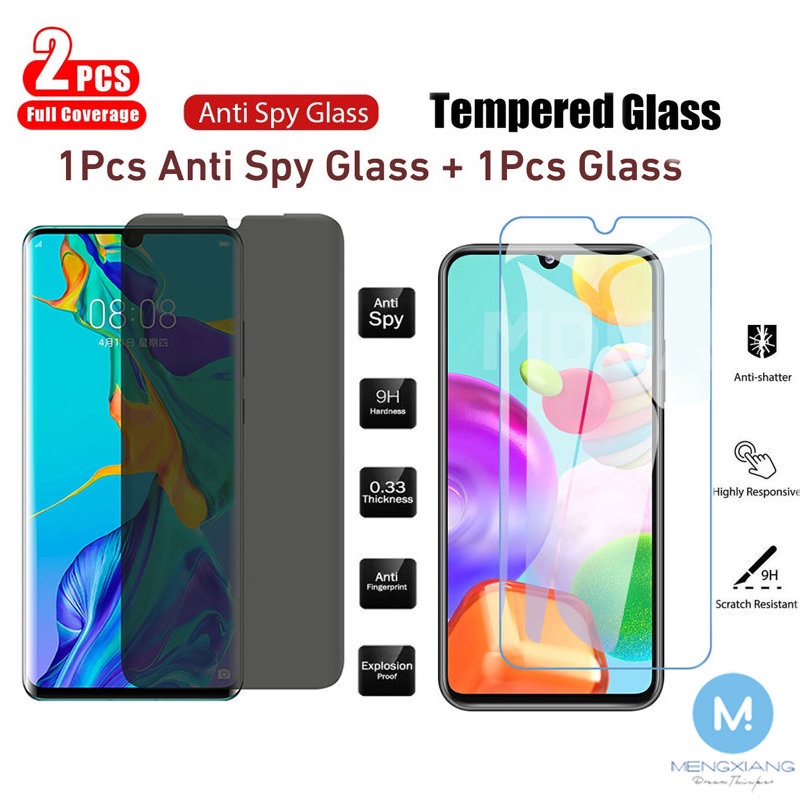 2Pcs Anti Spy Privacy Tempered Glass Samsung Galaxy A15 A05 A05S A04 A04E A34 A54 A13 A12 A02 ...