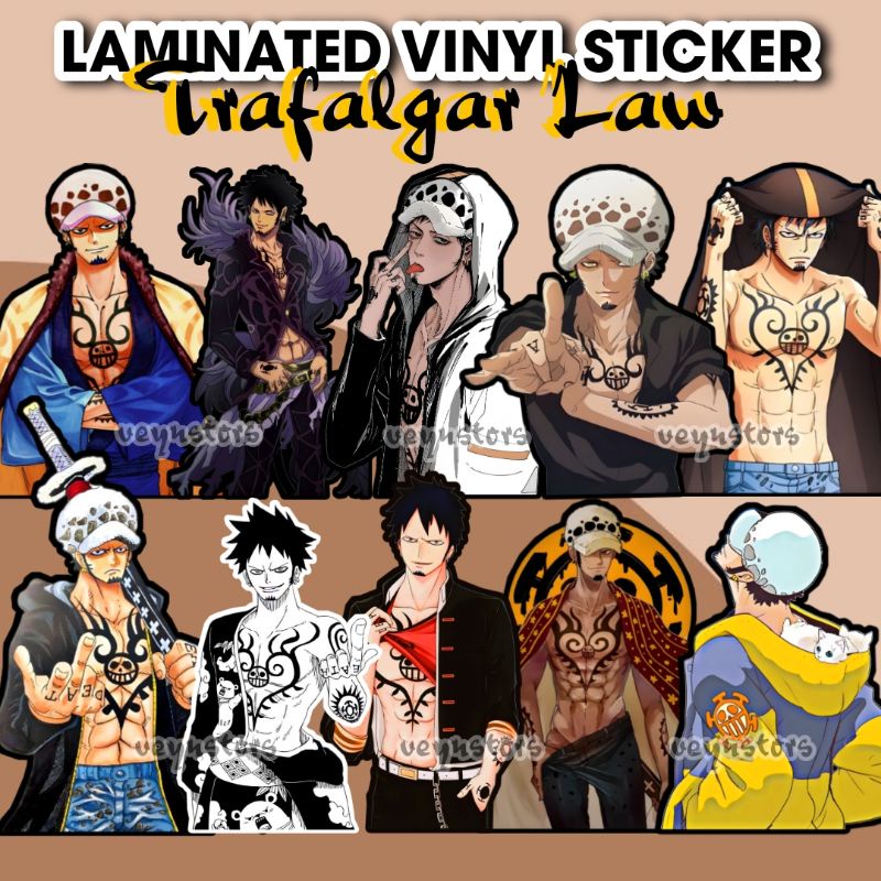 ONE PIECE TRAFALGAR LAW LAMINATED VINYL STICKER | Shopee Philippines