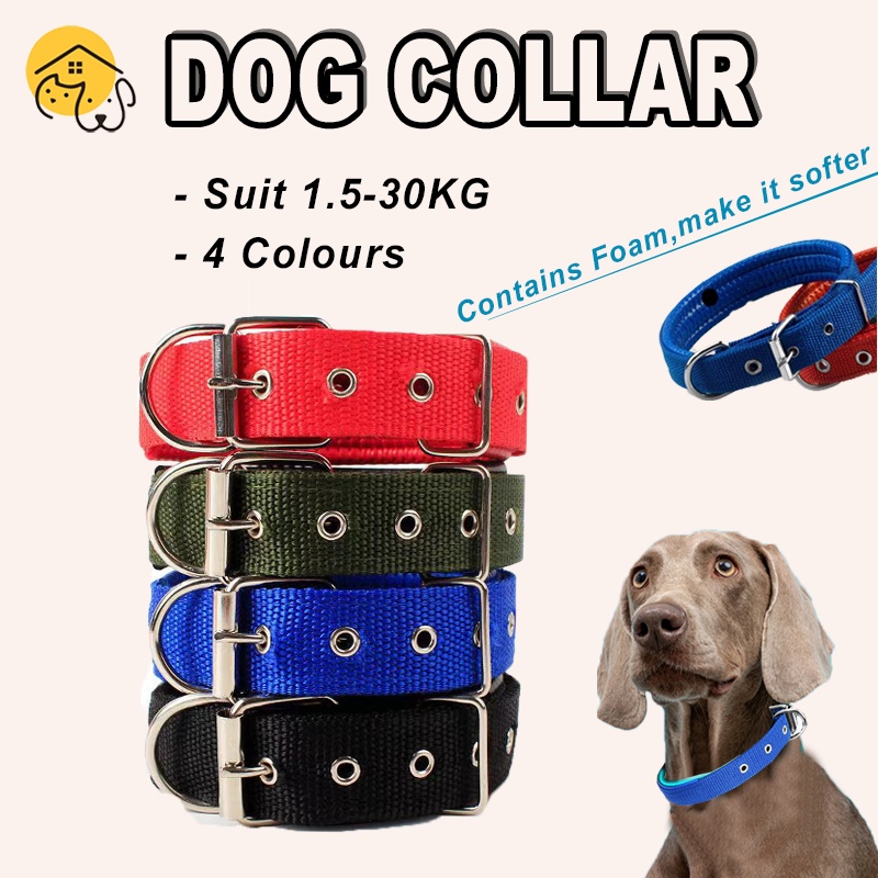 Dog Collar Pet Neck Strap Dogs Cat Neck Ring Adjustable Nylon Pet ...