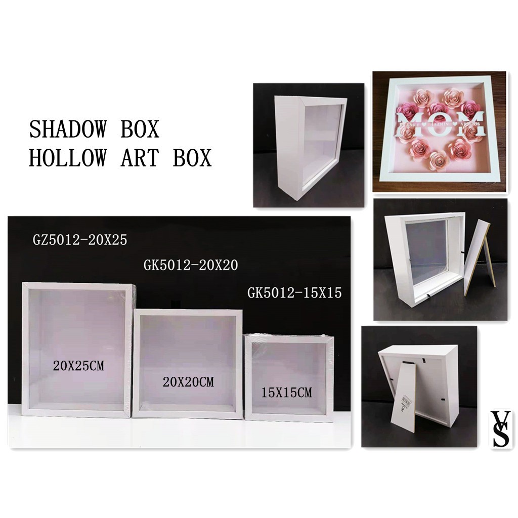 [VS] SHADOW BOX HOLLOW ART BOX Frame For Dried Flowers Frame GZ5012 ...