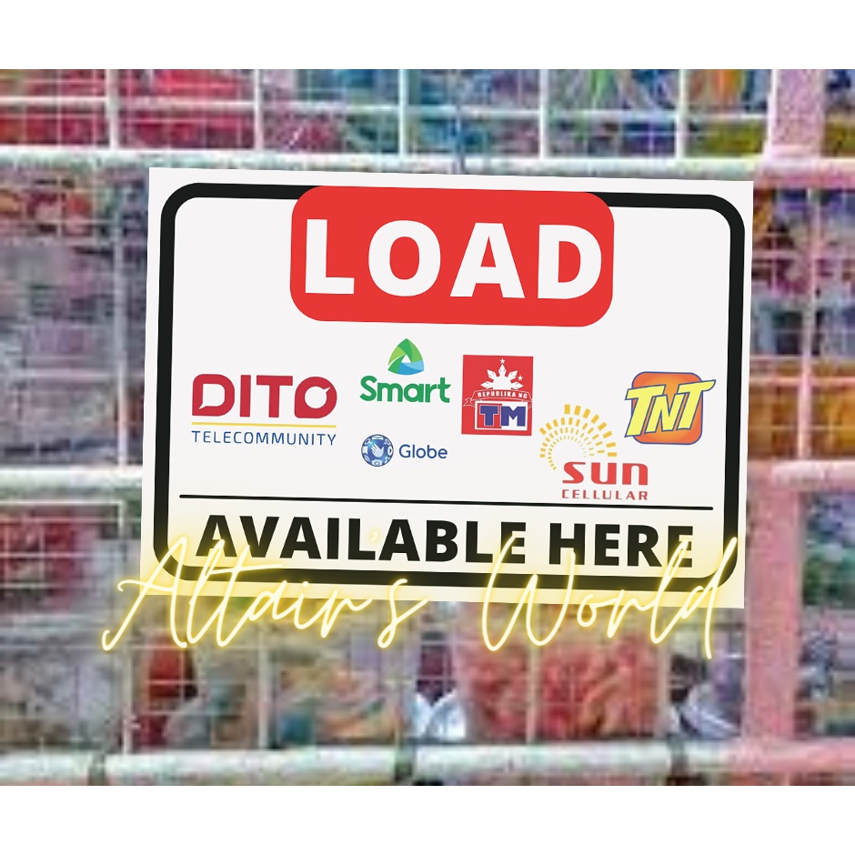 Sari sari Store Signage: Loading Station | Load Available Here Sticker ...