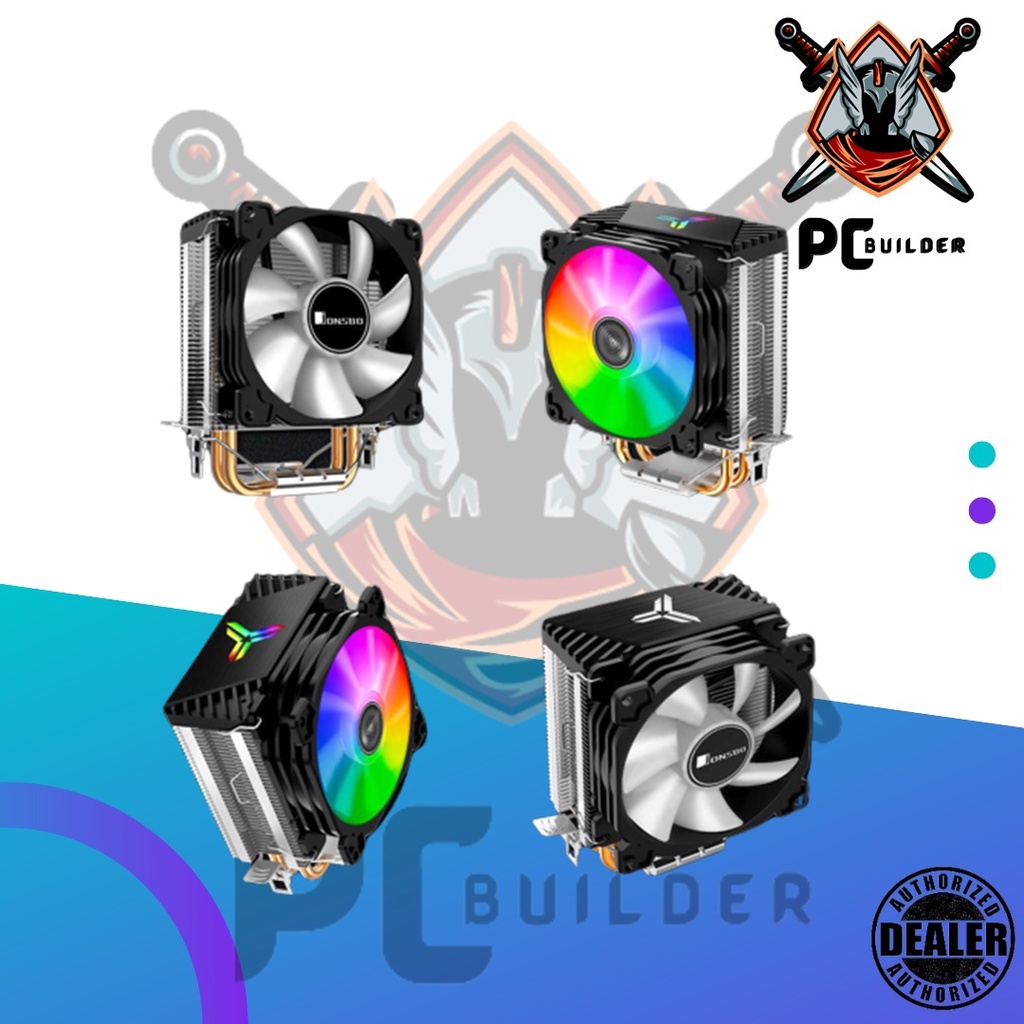 Jonsbo CR1200 Tower RGB CPU Cooler Fan 4 Heatpipes PWM 3Pin Cooling Fan ...