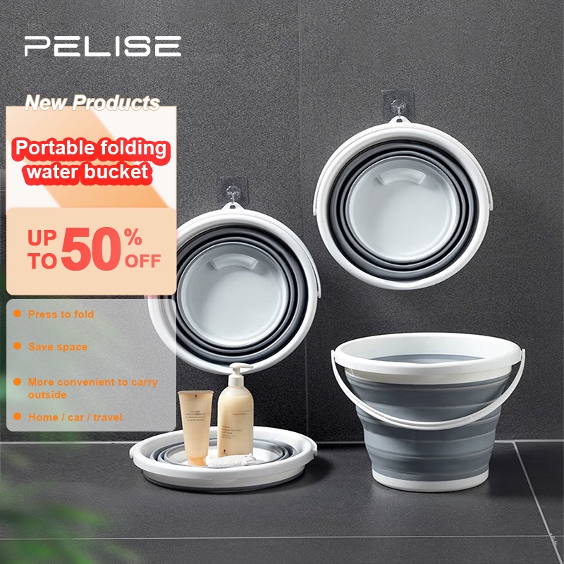 Pelise 5L/10L Timba Collapsible Bucket Folding Pail Basin Foldable ...
