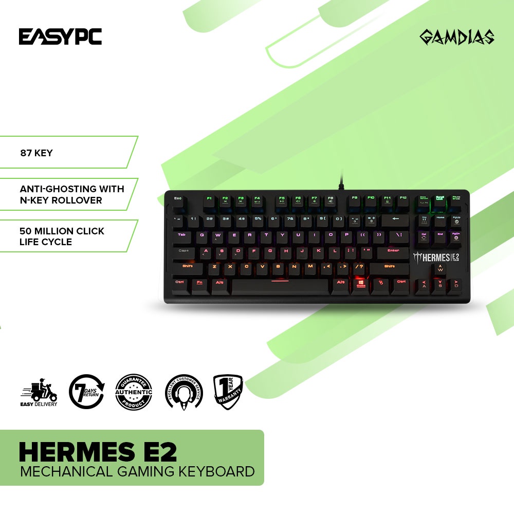 Gamdias Hermes E2 Mechanical Gaming Keyboard | Shopee Philippines