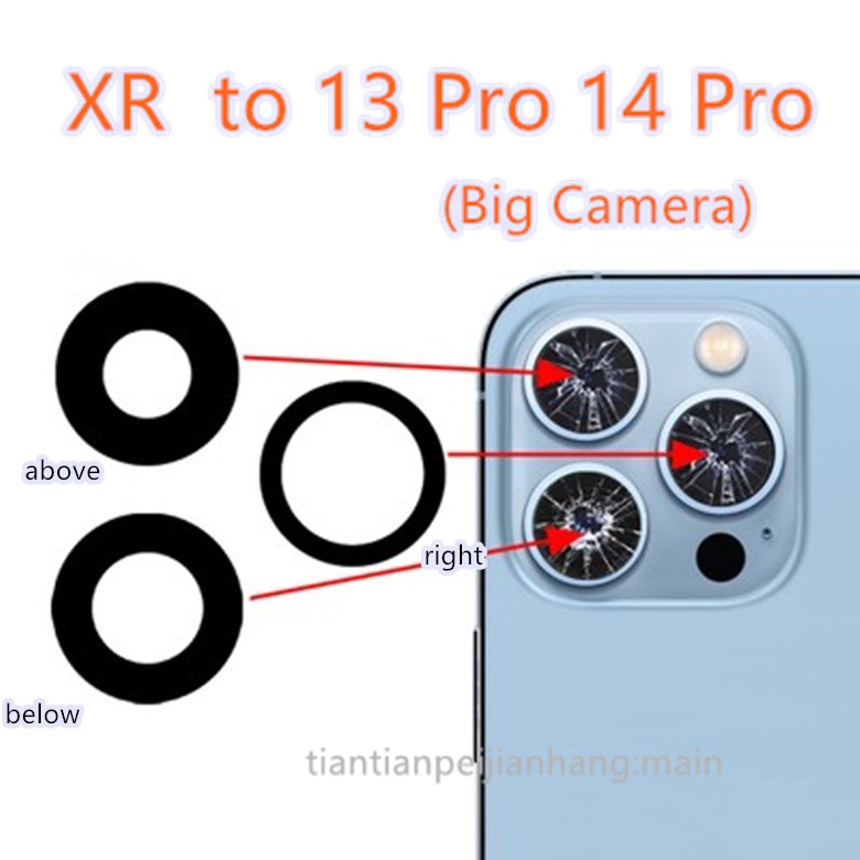 DIY camera Lens For XR Like to 13 Pro 14 Pro (Big Camera) | Shopee ...