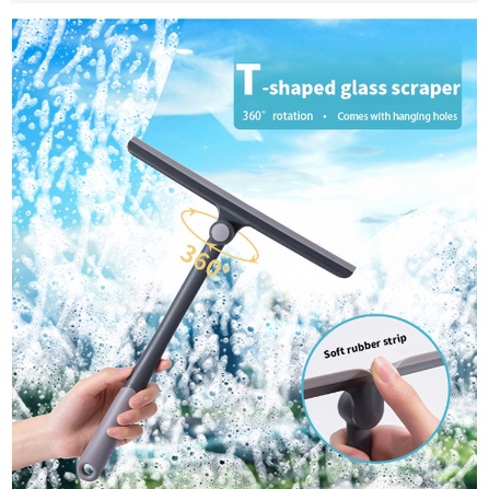Multi-purpose Cleaning Tool Glass Wiper with Silicone Blade Non-slip ...