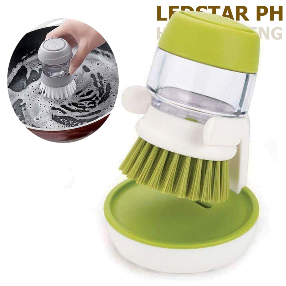 Dish washing Brush With Liquid Soap Dispenser For Pan Pot Utensil, Sink ...