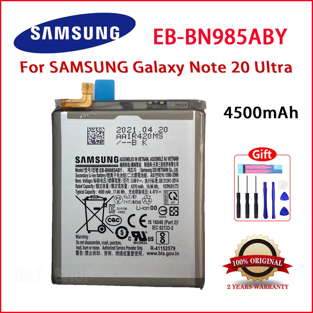 Note20 Ultra Batteries Samsung Original EB-BN985ABY 4500mAh Battery For ...