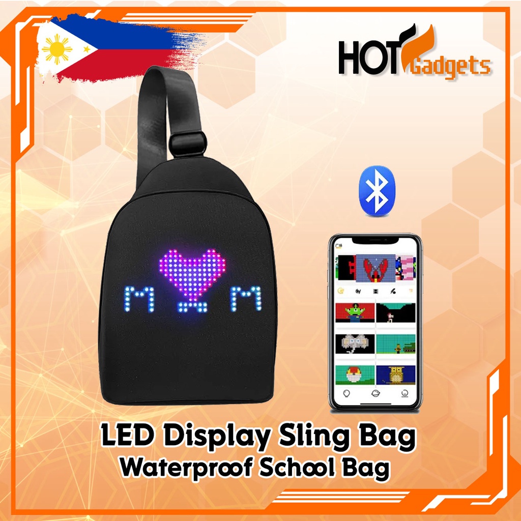 LED Display Sling bag chest bag School Bag | Shopee Philippines