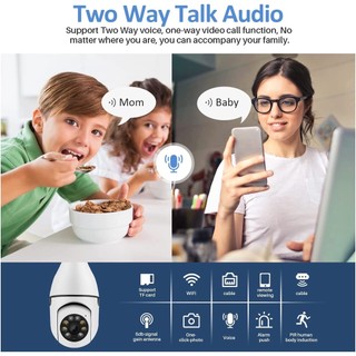 ANSEN CCTV Bulb Camera WiFi Connect to Cellphon with Voice Wireless ...
