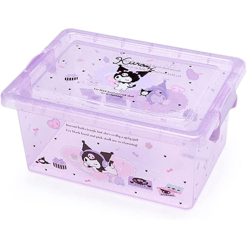 Sanrio KUROMI Storage Case with Lid Size Japan Chromi-chan Character ...