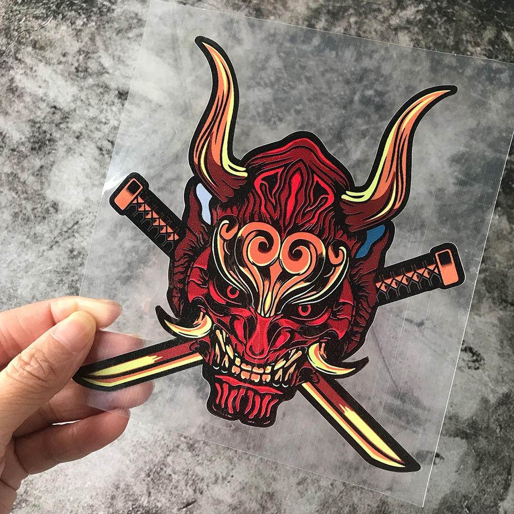 JDM Sticker Samurai Soul Motorcycle Sticker Japanese Oni Samurai Car ...