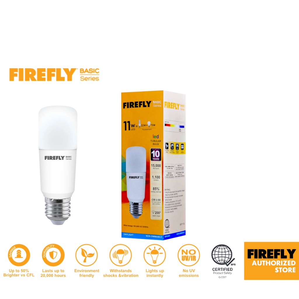 Firefly Basic Series Tubular LED Bulb Pinlight | Shopee Philippines