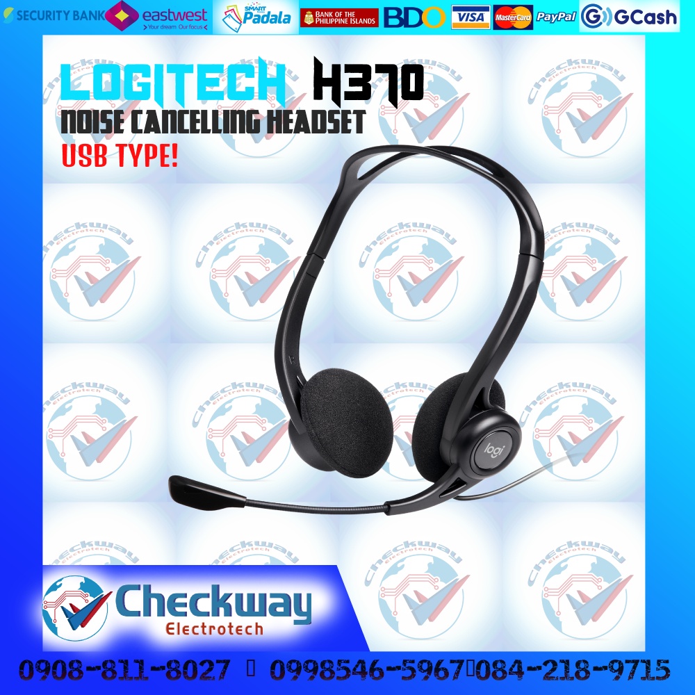 Logitech H370 USB Headset with Noise-Canceling Microphone | Shopee ...