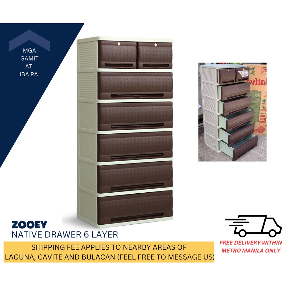 ZOOEY - NATIVE RATTAN DRAWER 6 LAYER ( FREE DELIVERY WITHIN METRO ...