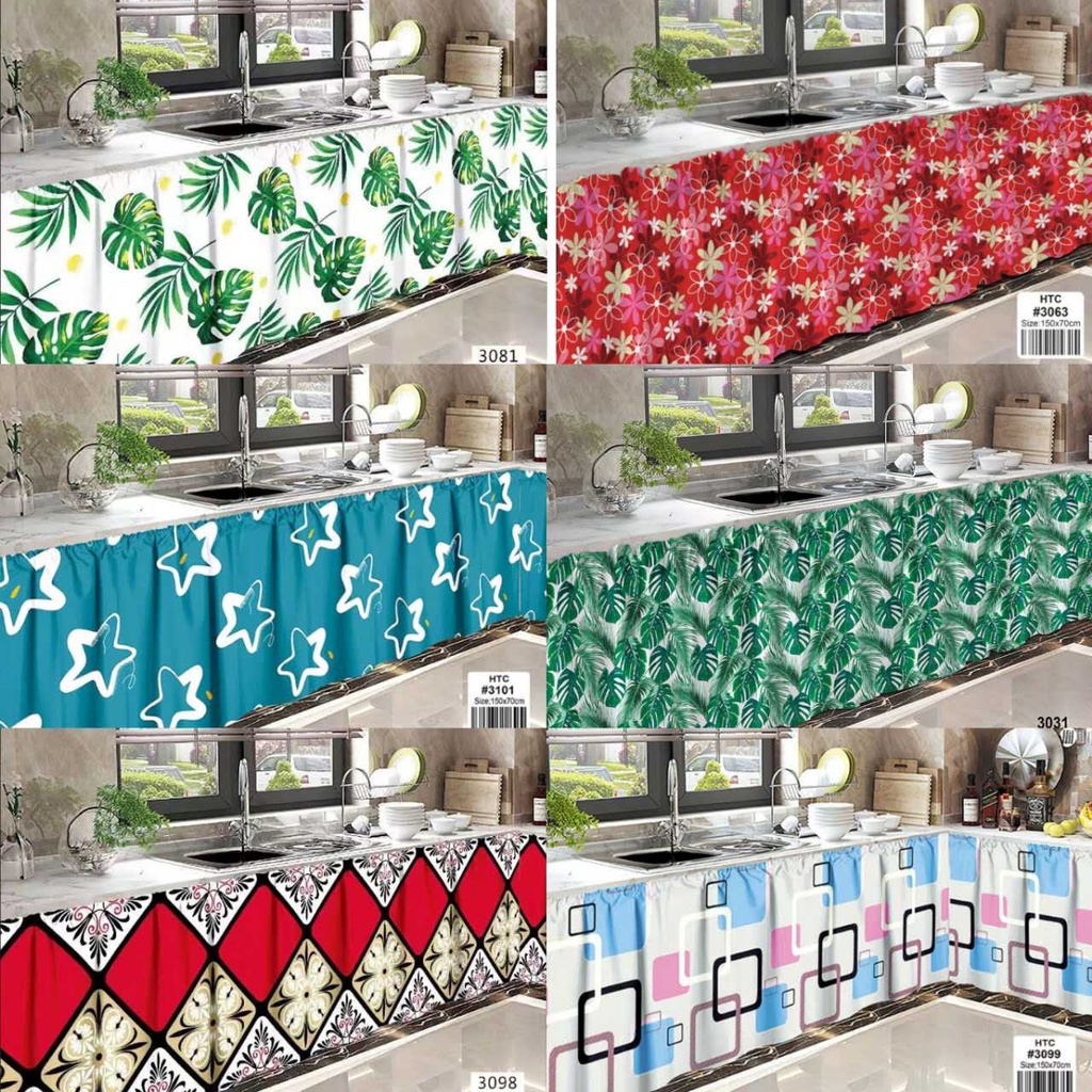 New Sale Lababo Curtain Kitchen Sink Curtain 150cm*70cm 1PC COD No Ring ...