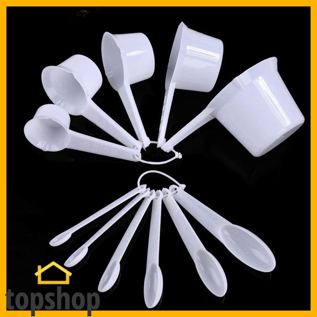 TOPSHOP 11pcs Set Plastic Measuring Cups Spoon Set Professional ...
