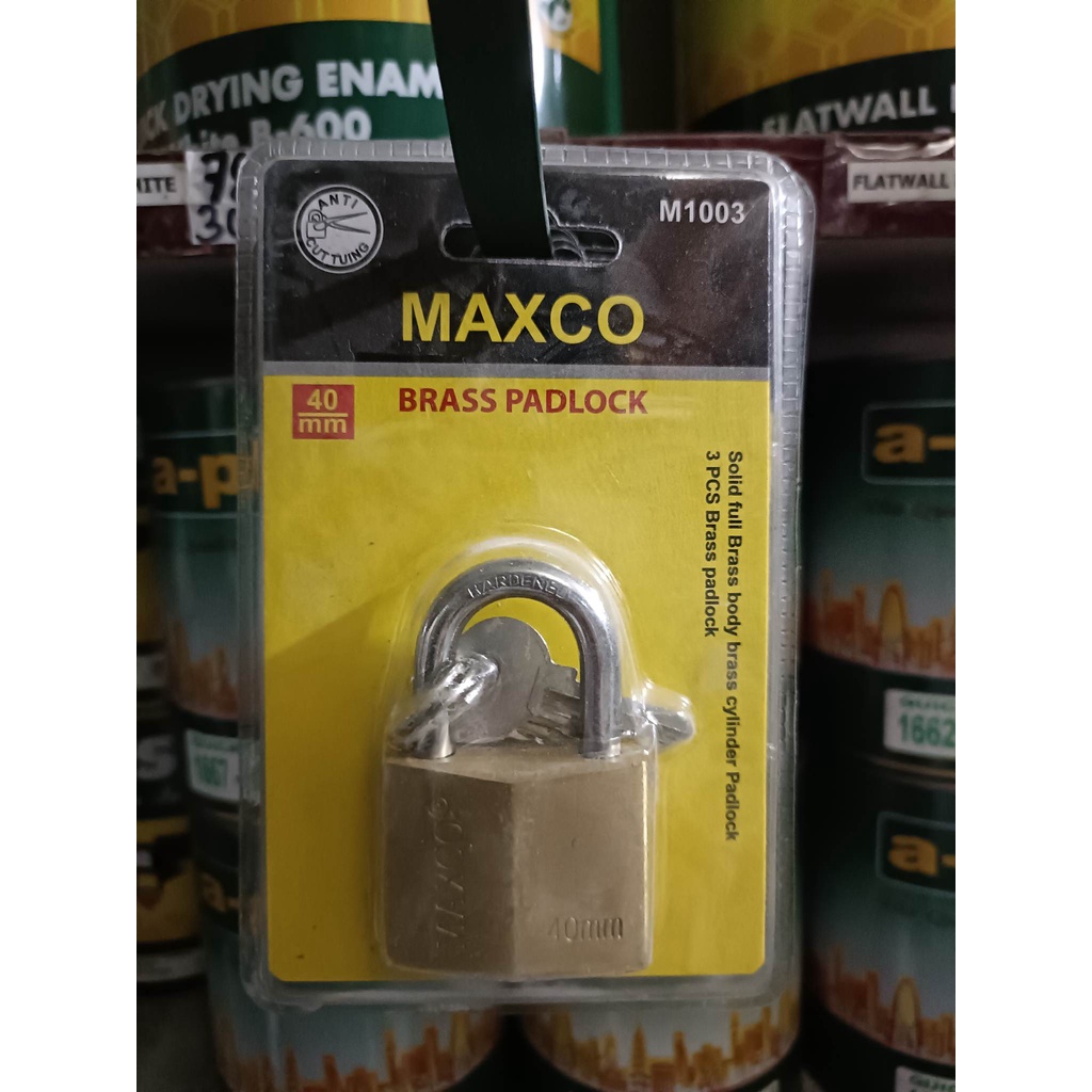 MAXCO Brass Padlock 40mm | Shopee Philippines