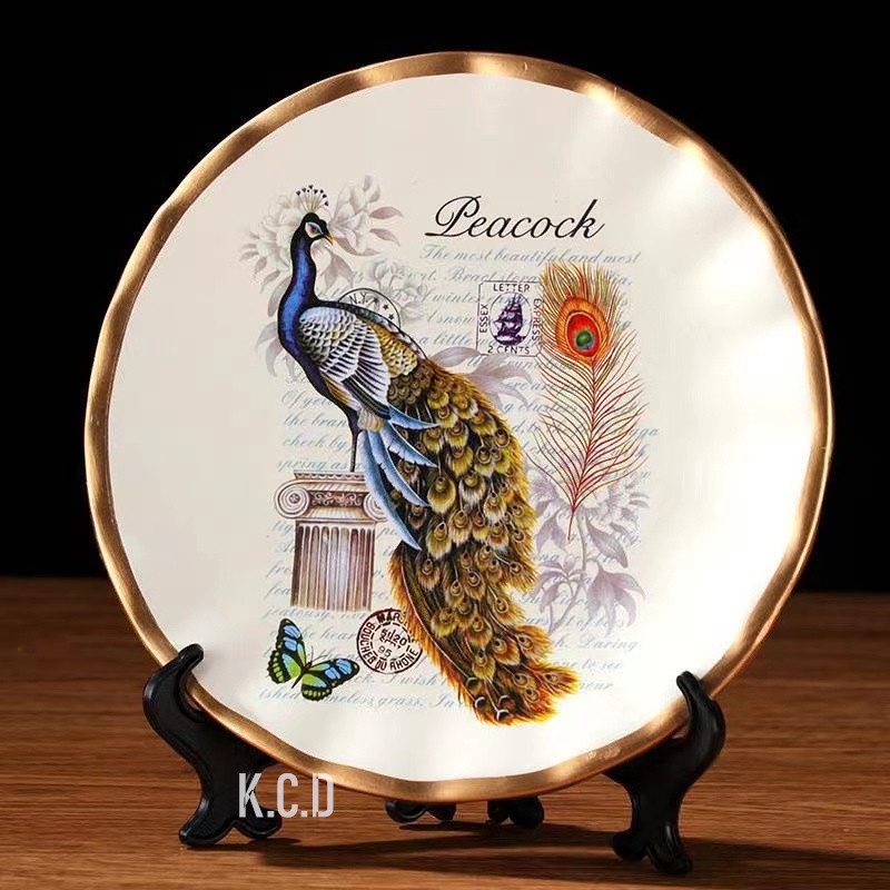 8 inch Retro Decorative Plate Decorative Ceramic Plates Home Wobble ...