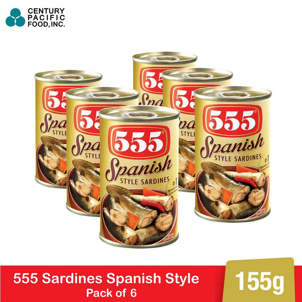555 Sardines Spanish Style 155g (Pack of 6pcs) - Rich in Calcium ...