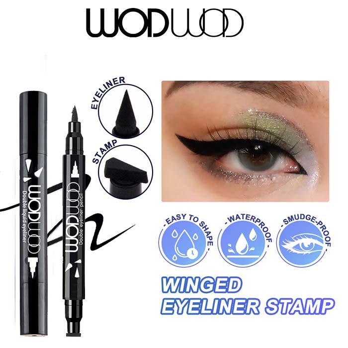 Double-sided Liquid Stamp Eyeliner Pen, Wing Shapes Face Stamps Makeup ...