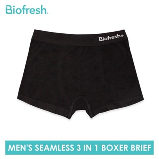 Biofresh Men's Antimicrobial Seamless Boxer Brief 3 pieces in a pack ...