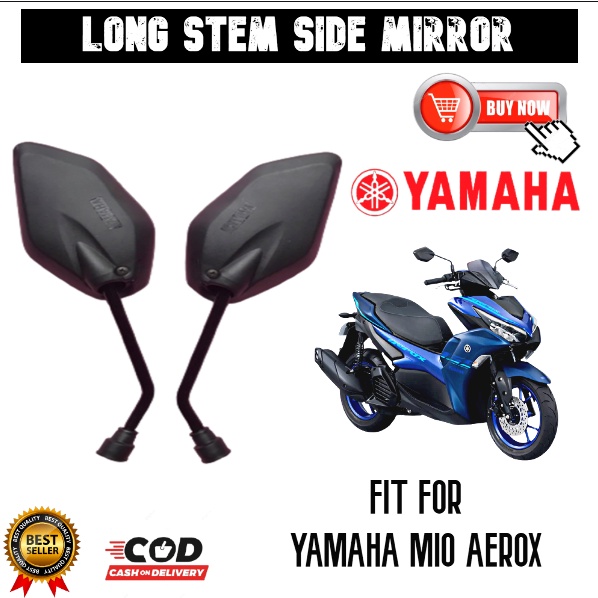 BEST SELLER! YAMAHA MIO AEROX | Motorcycle Yamaha Side Mirror Long Stem ...