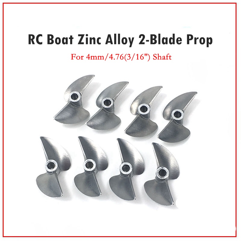 RC Boat 2-Blade Propeller Zinc Alloy 40mm/42mm/45mm Prop Hole 4mm/4 ...