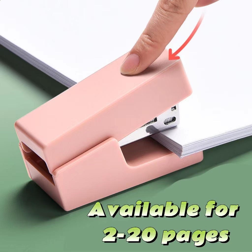 Mini Stapler Set Binding With A Row Of Staples Macaron Color Stapler ...