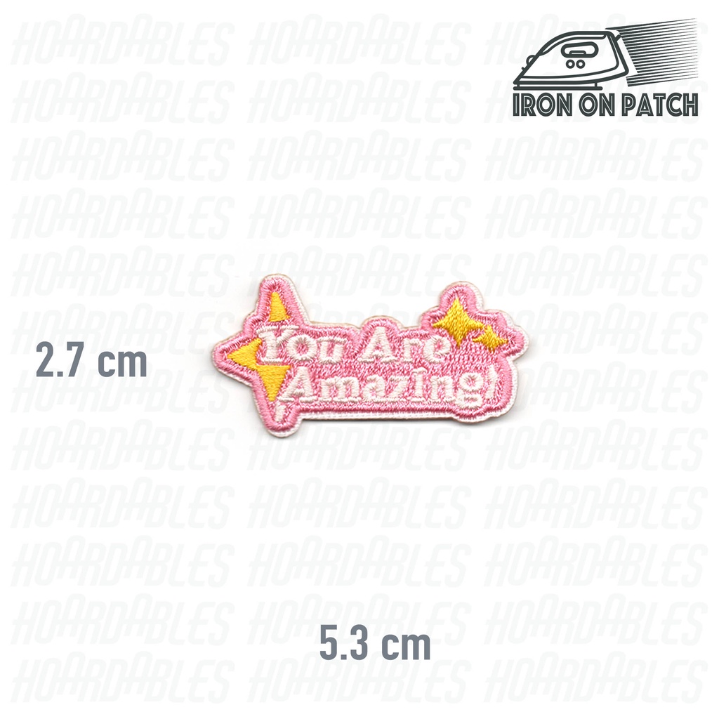 You Are Amazing Stars Pink Sticker Type Iron On Sew DIY Decor ...