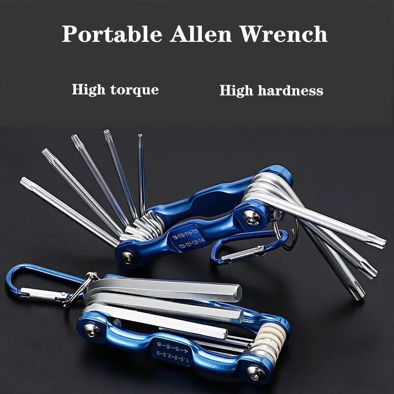 Portable Foldable Key Hex Wrench Set Metric System Inner Hexagon ...