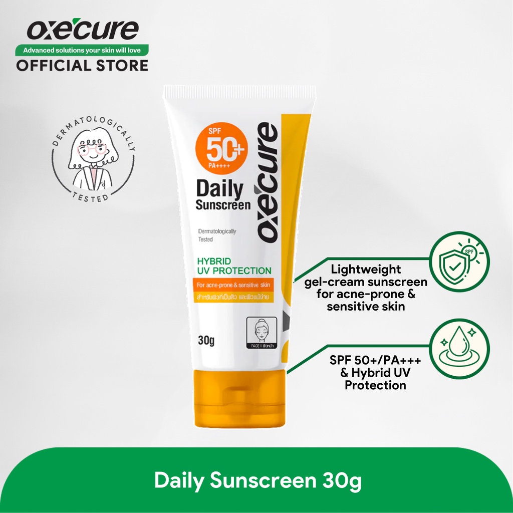OXECURE Daily Sunscreen SPF 50+/PA++++ 30g | Shopee Philippines