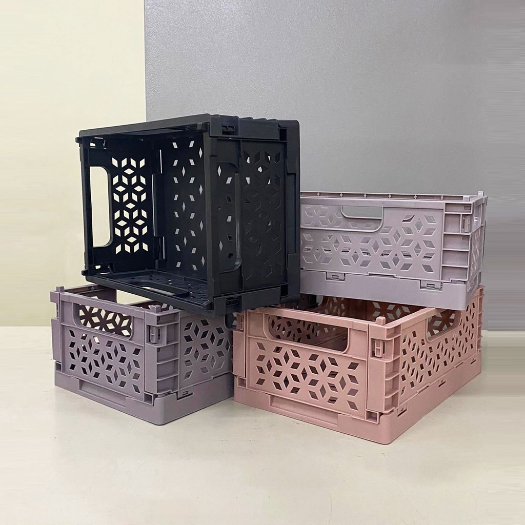 Foldable Plastic Storage Box For Office Home Kitchen Classroom | Shopee ...