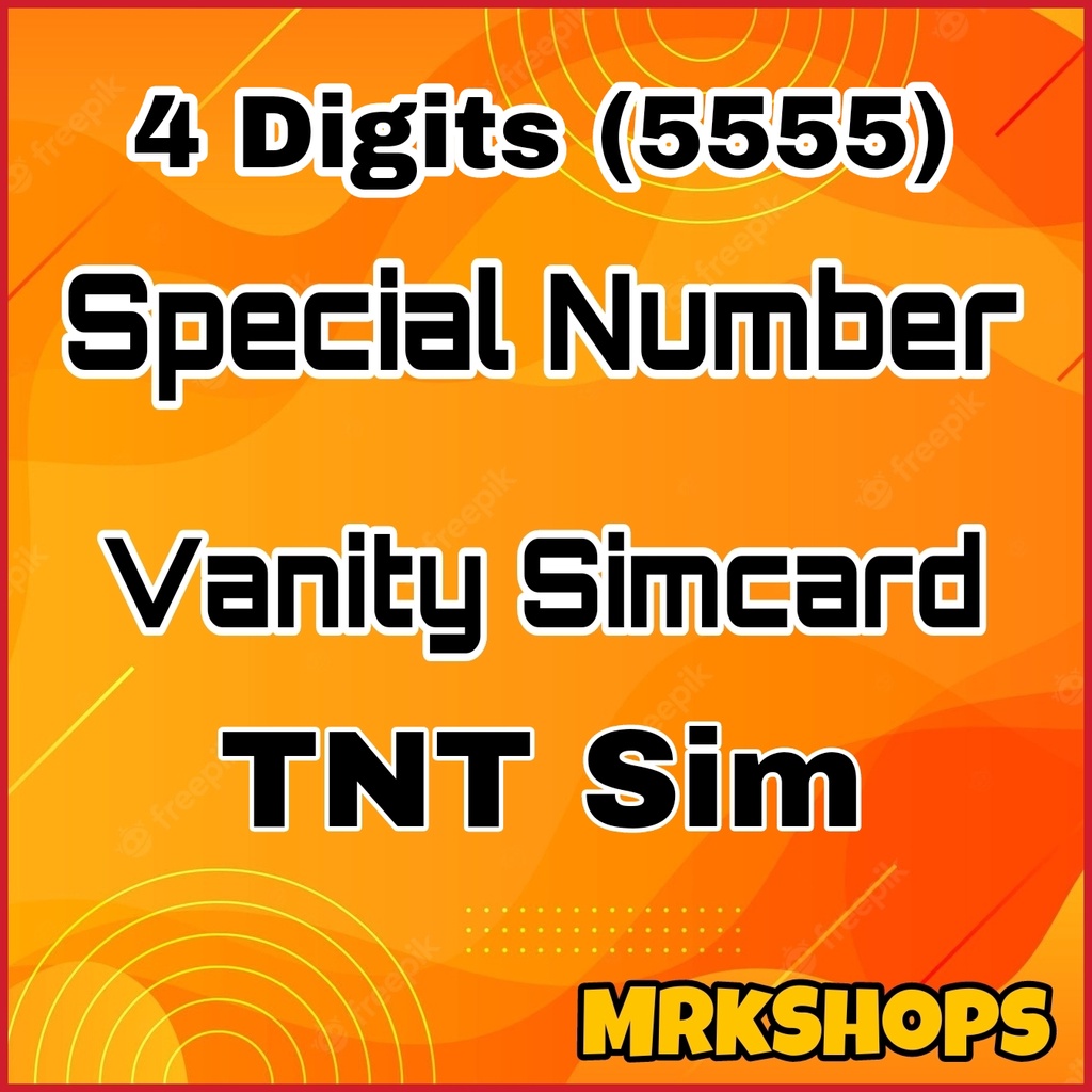 TNT Vanity sim 4 digits (5555) Brand new sealed | Shopee Philippines