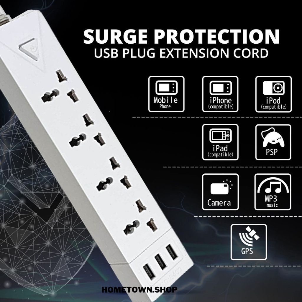 Universal Power Extension 4 Ports USB Socket and S403 Charging Station ...