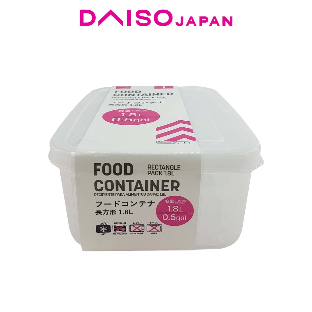 Daiso Rectangle Food Container (1.8L) | Shopee Philippines