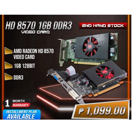 Video Card AMD Radeon HD 8570 1GB 128bit DDR3 | Shopee Philippines