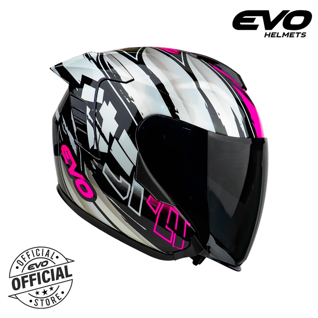 EVO Rx-5 Katana Half Face Dual Visor Helmet With Free Clear Lens ...