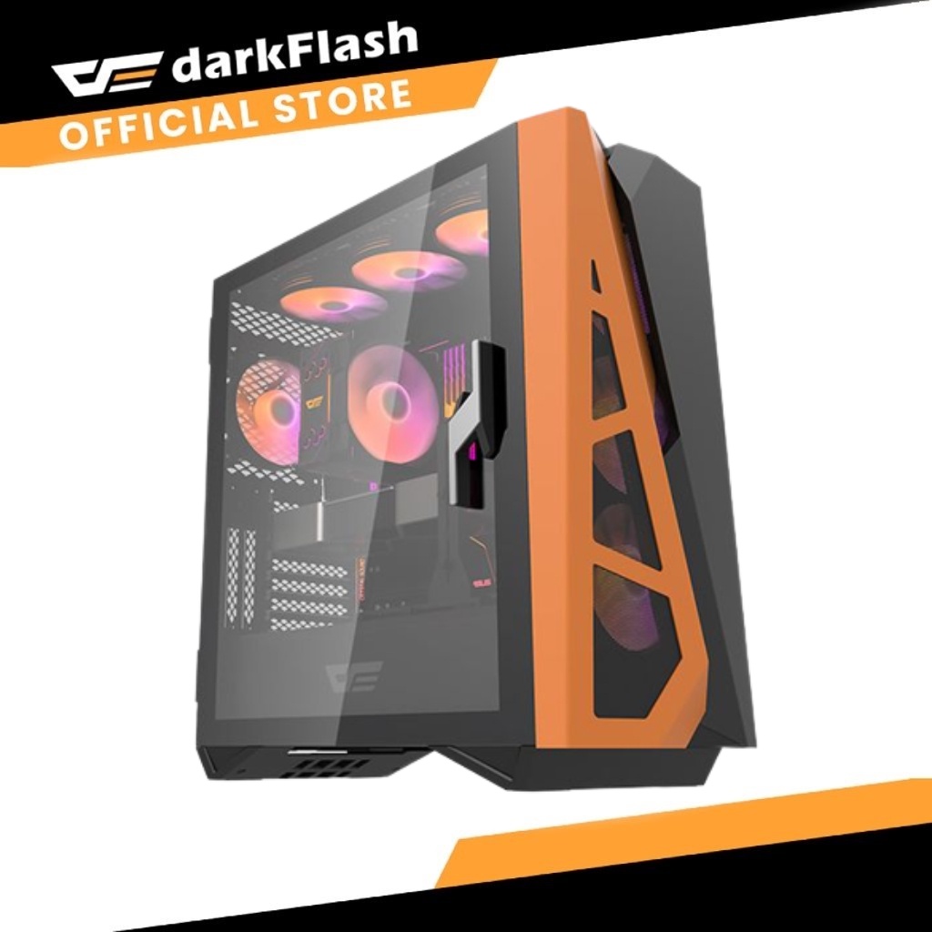 Darkflash DLZ31 Mesh ATX PC Case Black/Orange | Shopee Philippines