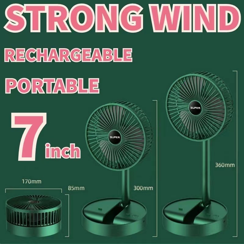 Kipas Mini Portable Fan Folding Table Fan Telescope Desktop Fan ...