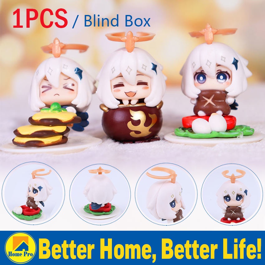 [Clearance] 6CM Random Genshin Impact Figure Blind Box Paimon Kawaii ...