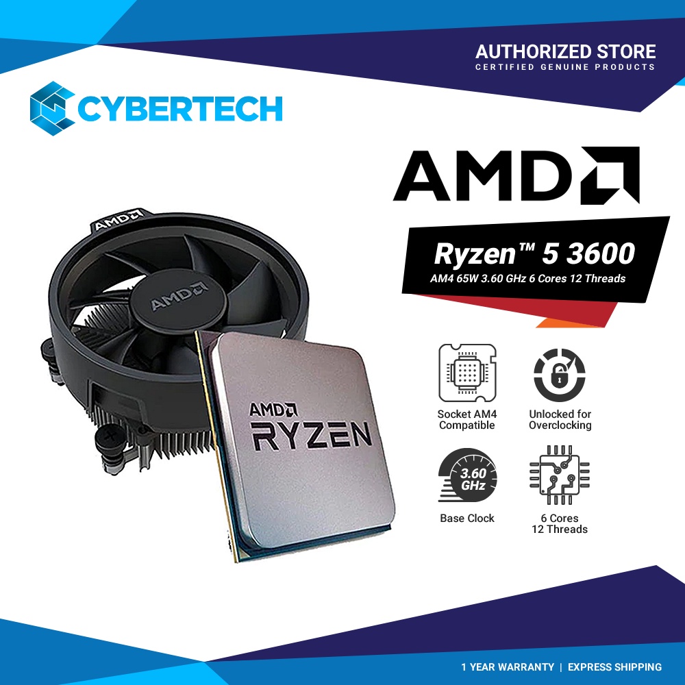 AMD Ryzen 5 3600 Socket AM4 4.2ghz Processor (With Wraith Stealth ...