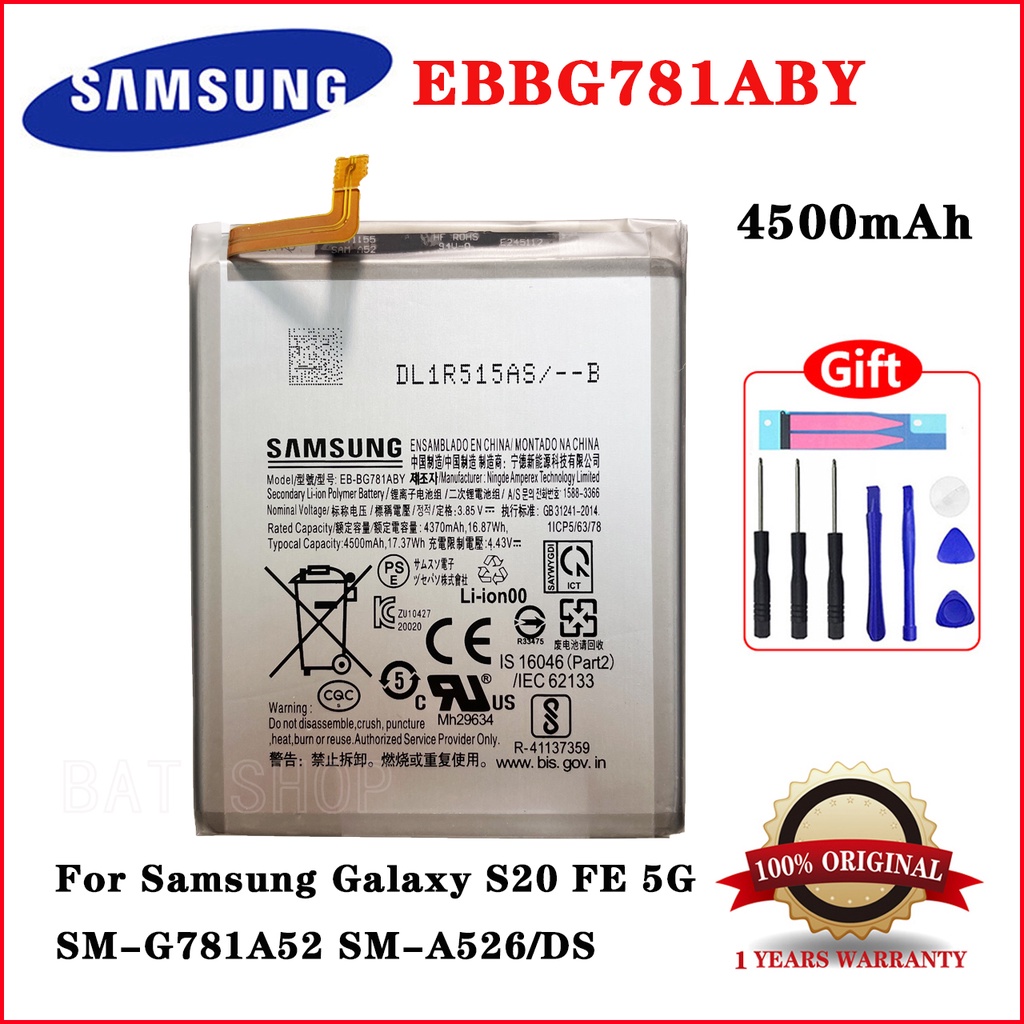 Samsung Original Battery EB-BG781ABY For Samsung Galaxy S20 FE 5G A52 G780F EB-BA525ABY SM-A5260 ...